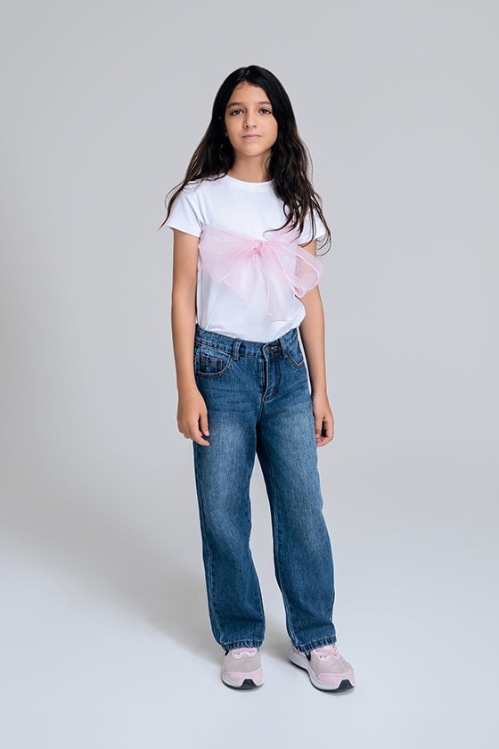 Jeans para niña wide leg – Estilo y comodidad casual Qtorse.
